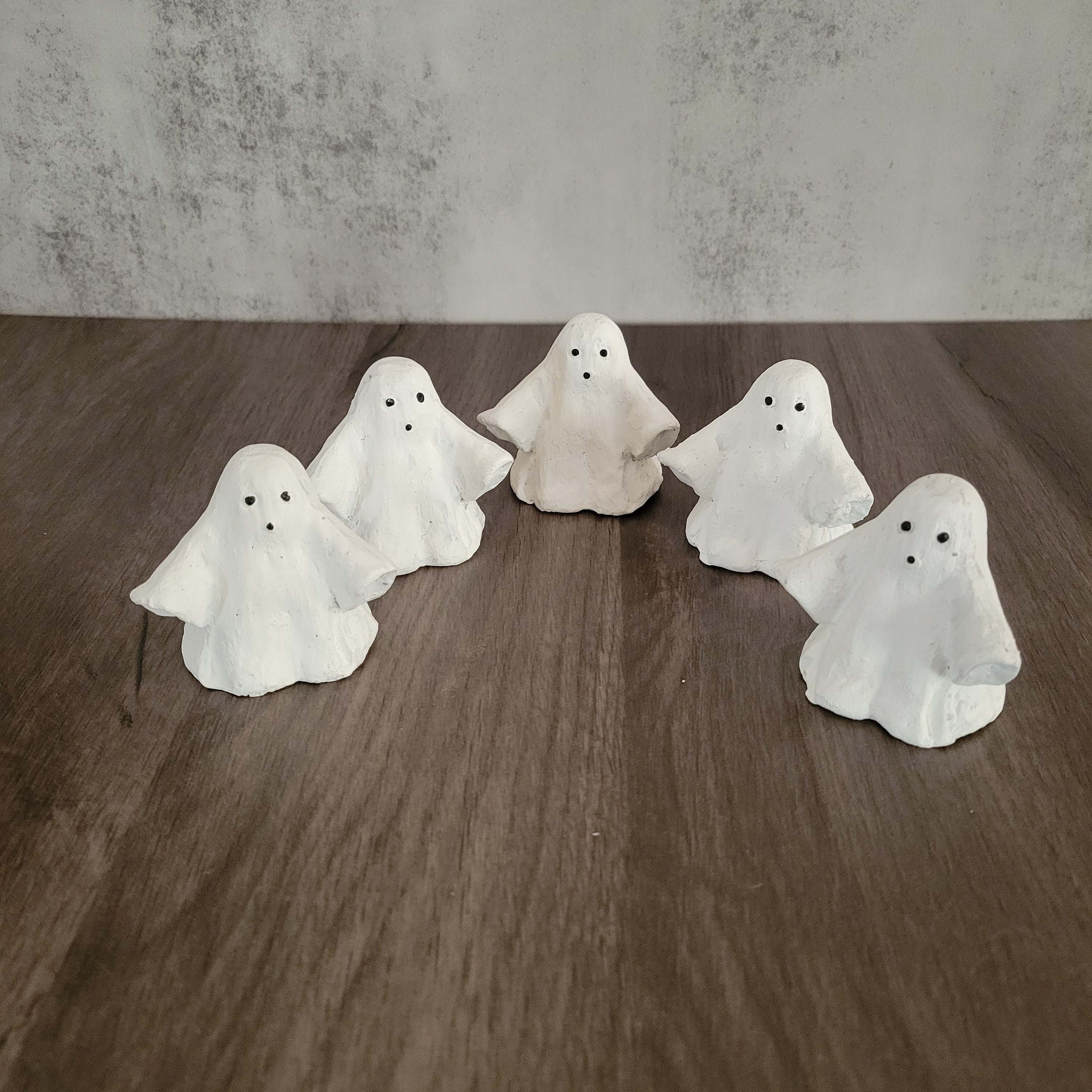 Mini 3 Ghost Ceramic Chalk Painted Halloween Spooky Cute Little Boo - Etsy