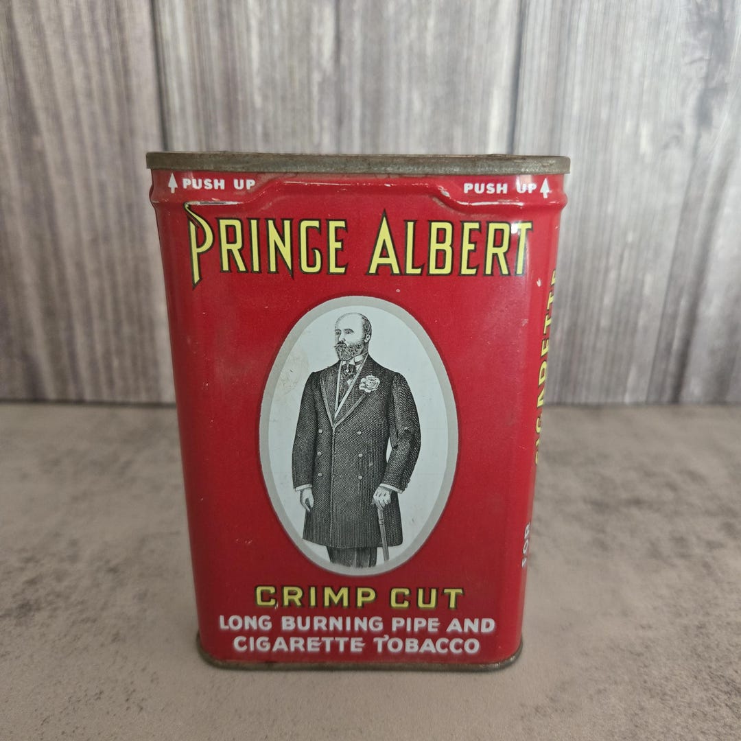 Vintage Prince Albert Crimp Cut Cigarette Tobacco Tin, Rustic, Country ...