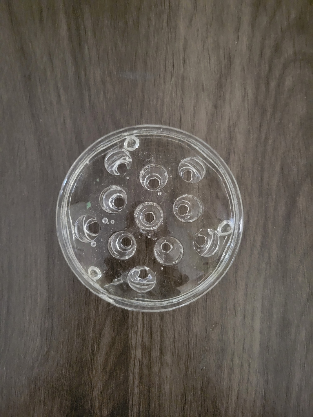 Vintage Clear Glass Flower Frog 11 Hole, Flower Holder, Flowers, Gift ...