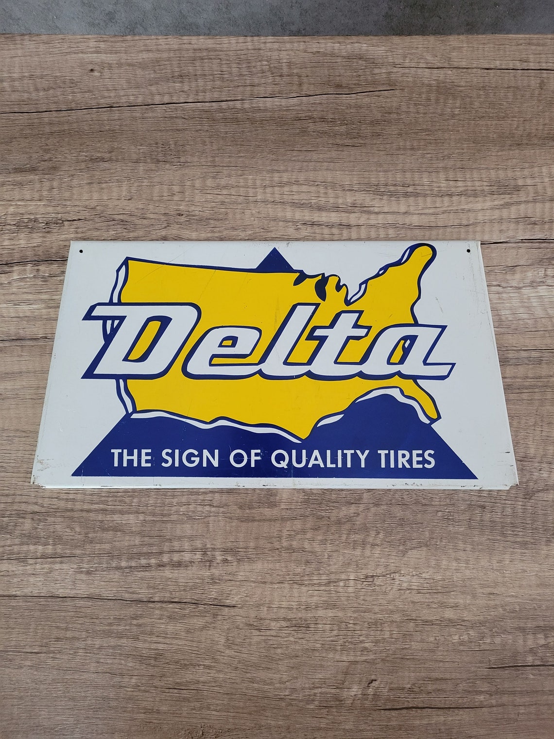 Delta Tires Metal Advertising Sign - Etsy