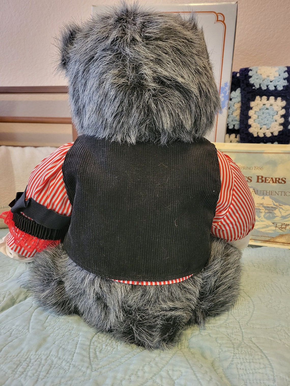 Robert Raike's Bear 1986 Max the Gambler in Original Box and Tag With ...