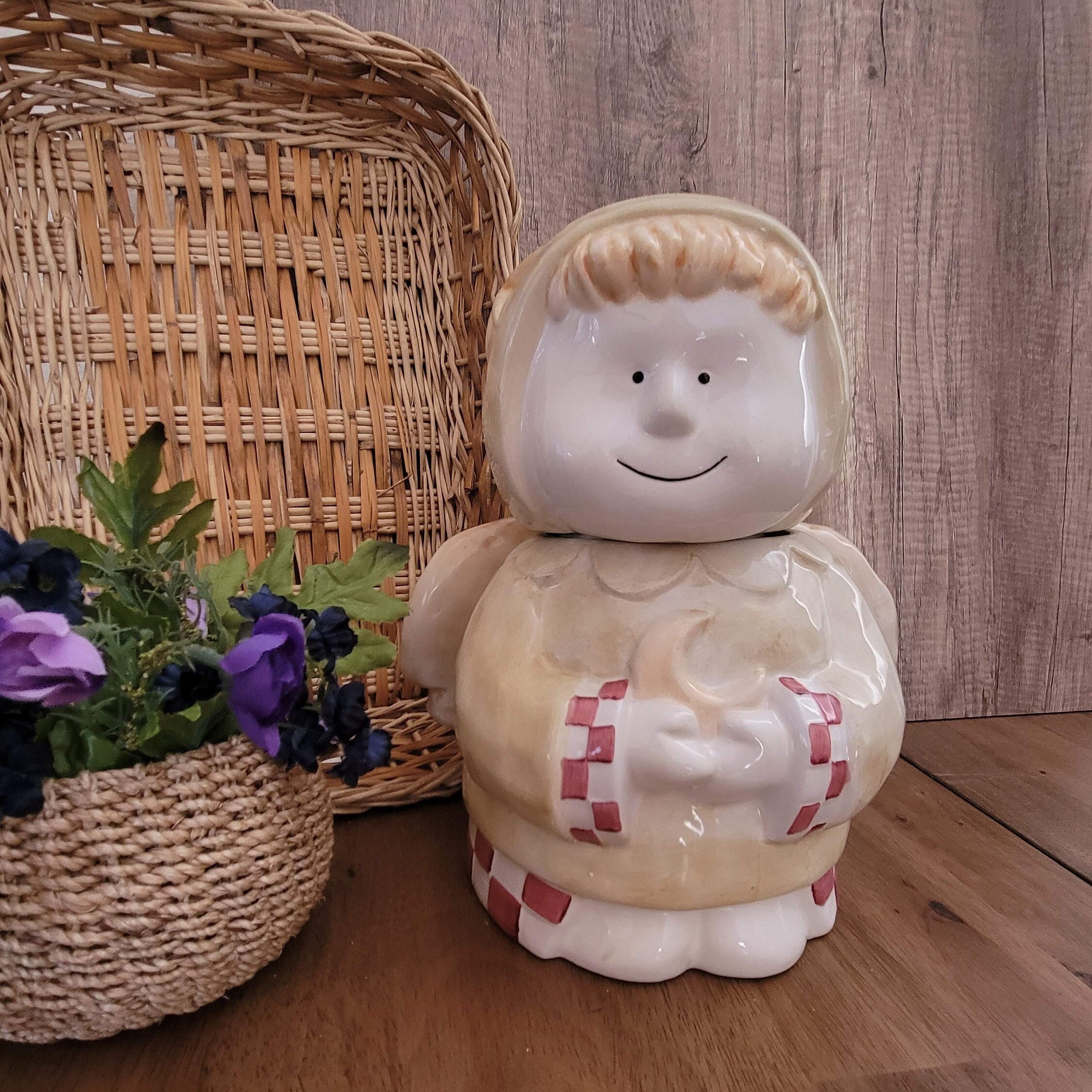 Vintage Angel Cookie Jar by Designpac Inc With Moon - Etsy