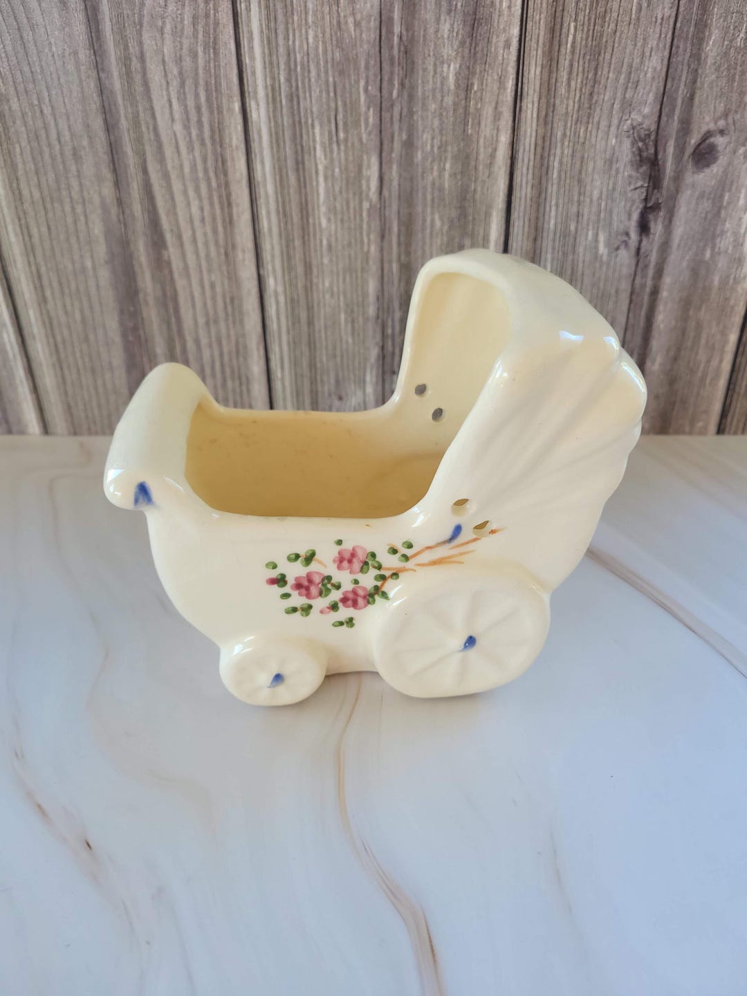 Vintage Baby Buggy Carriage Ceramic Planter, Nursery Decor, Baby Gift ...