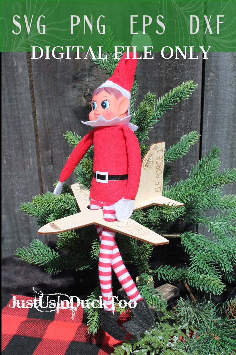 Elf Airplane Prop Download, Christmas, Plane, Shelf Sitter, Xmas,svg ...