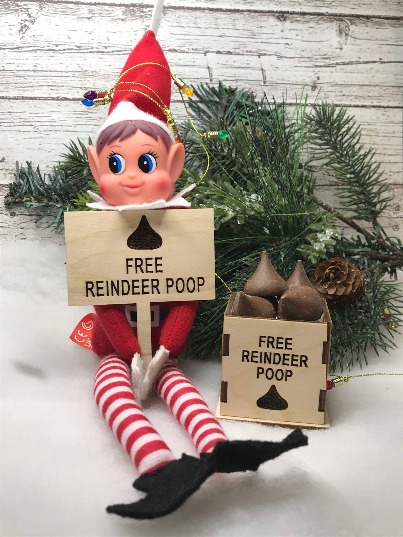 5-piece Elf Free Reindeer Poop Sign & Crate Digital File Laser ...