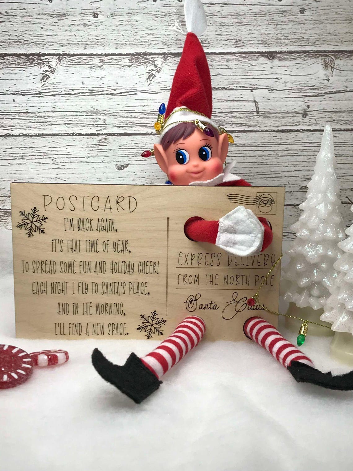 I'm Back! Elf Postcard Digital File Laser Engraving Elf Prop, SVG, PNG ...