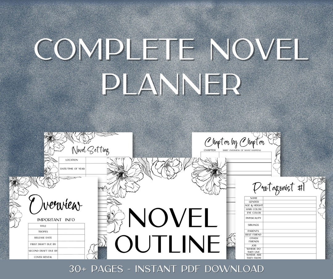 Novel Planner, Writing Planner, Complete Book Planner, Book Writer's ...
