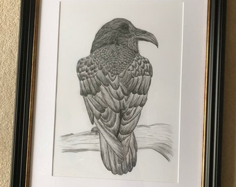 Raven Print Mini Print Gallery Wall Bird Art - Etsy