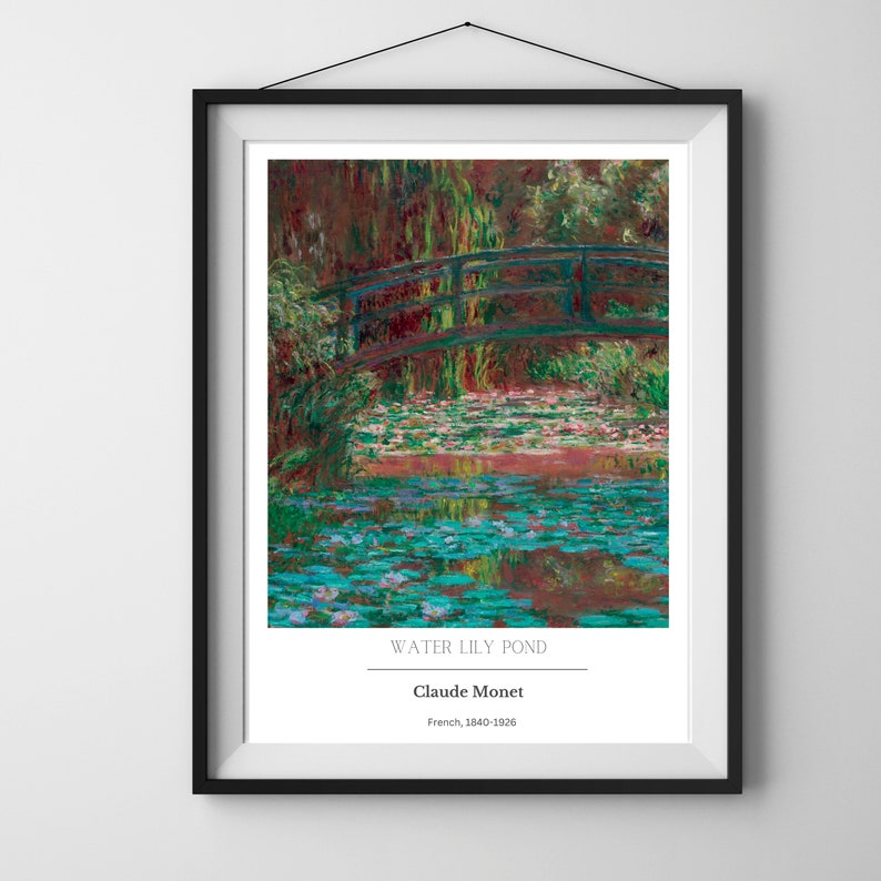 Claude Monet Water Lily Pond Printable Wall Art Digital - Etsy