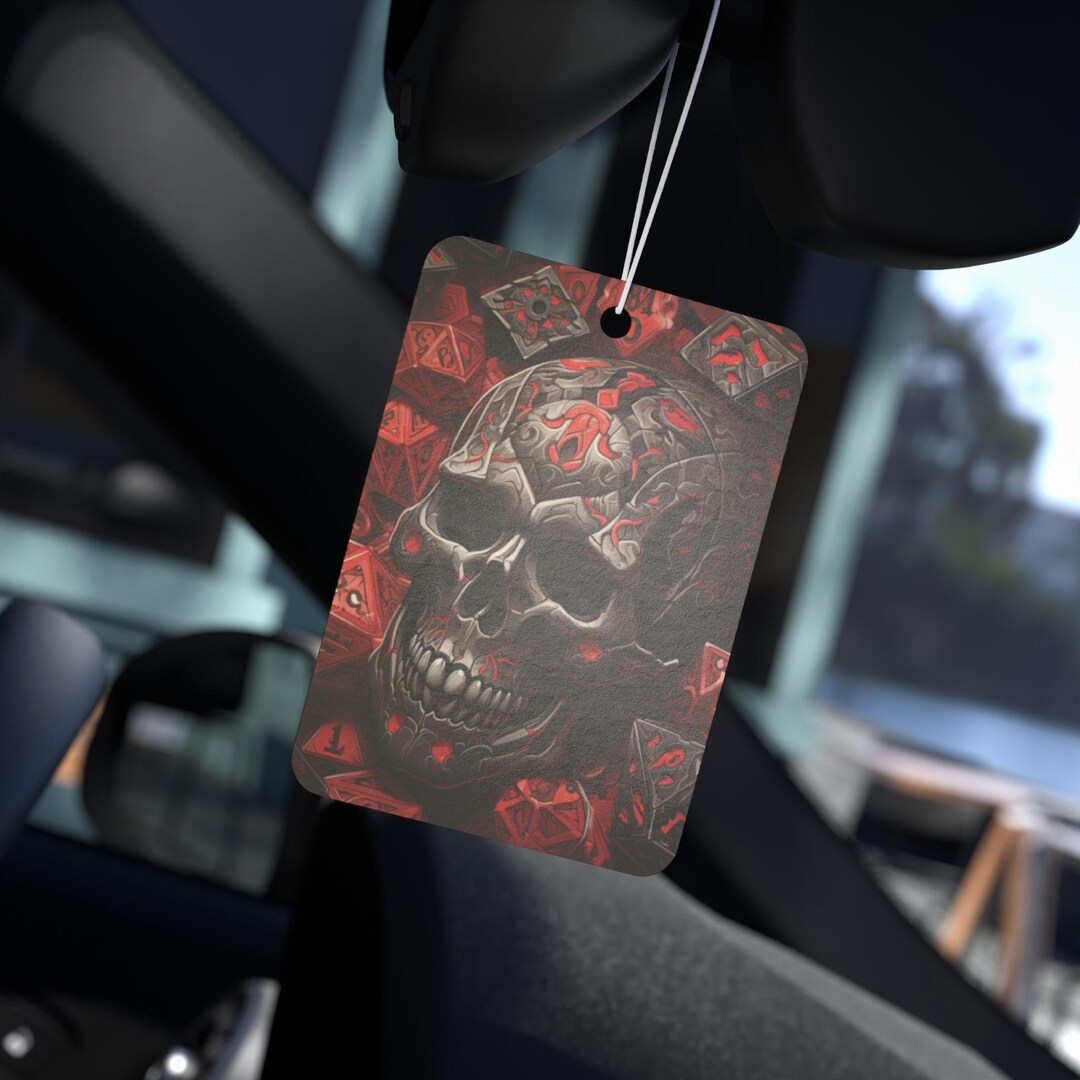 Car Air Freshener - Gaming Dice & Skull Design, Unique Scent, Freshen ...