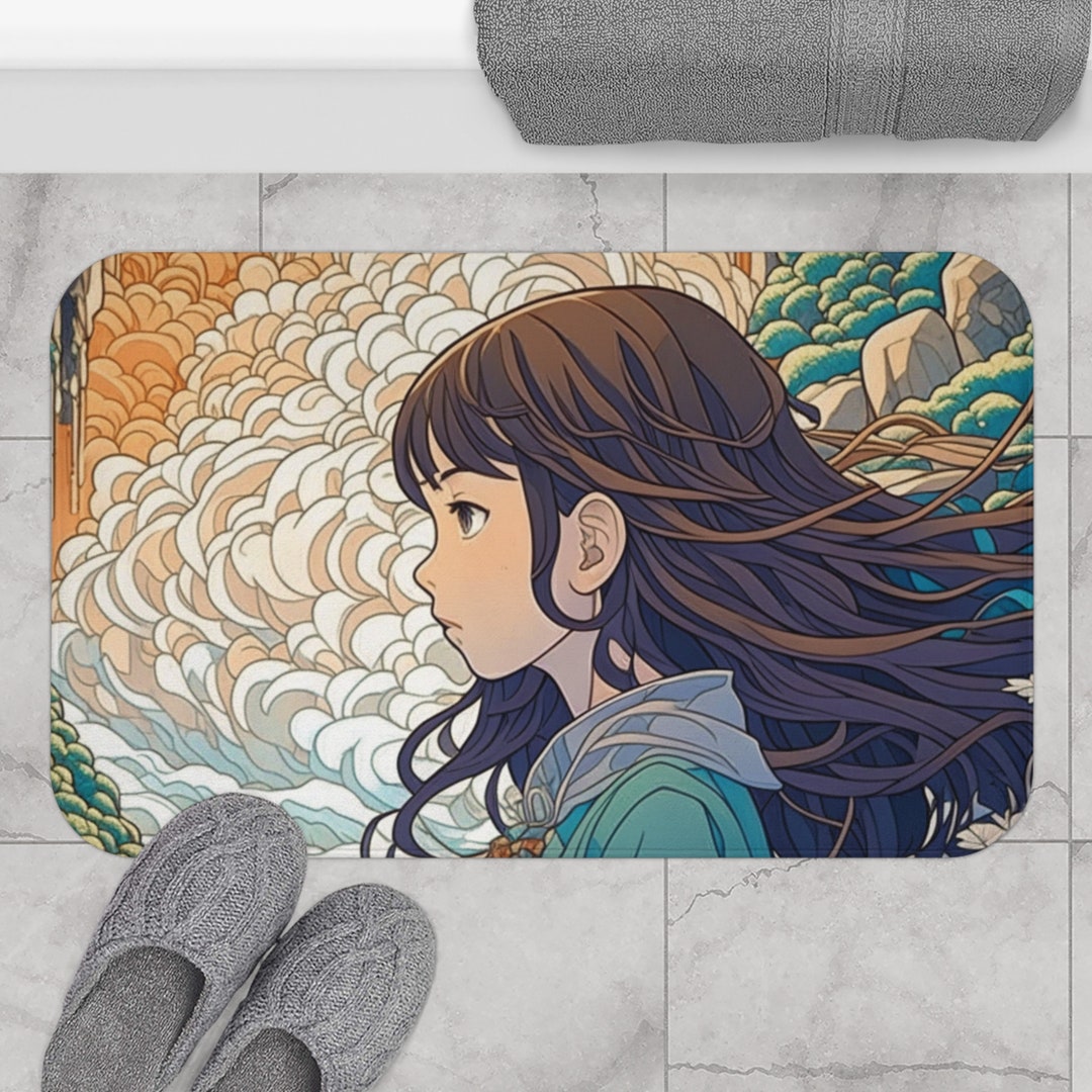 Introducing Our Bathmat, Adorned With Anime Graphics, Adding a Touch of ...