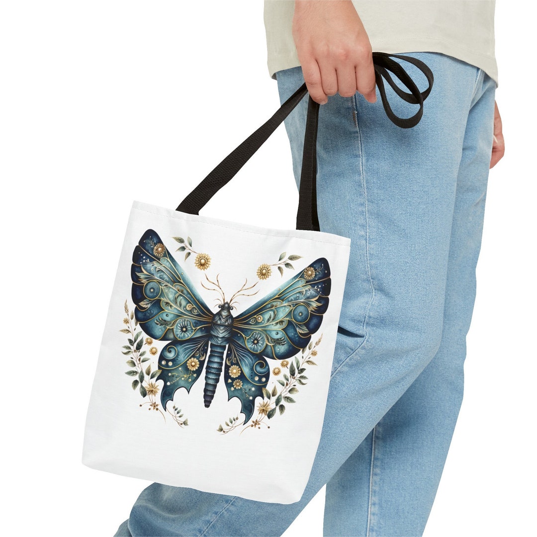 Celestial Moths Tote Bags Celestial and Moody Goblin Core Decor ...