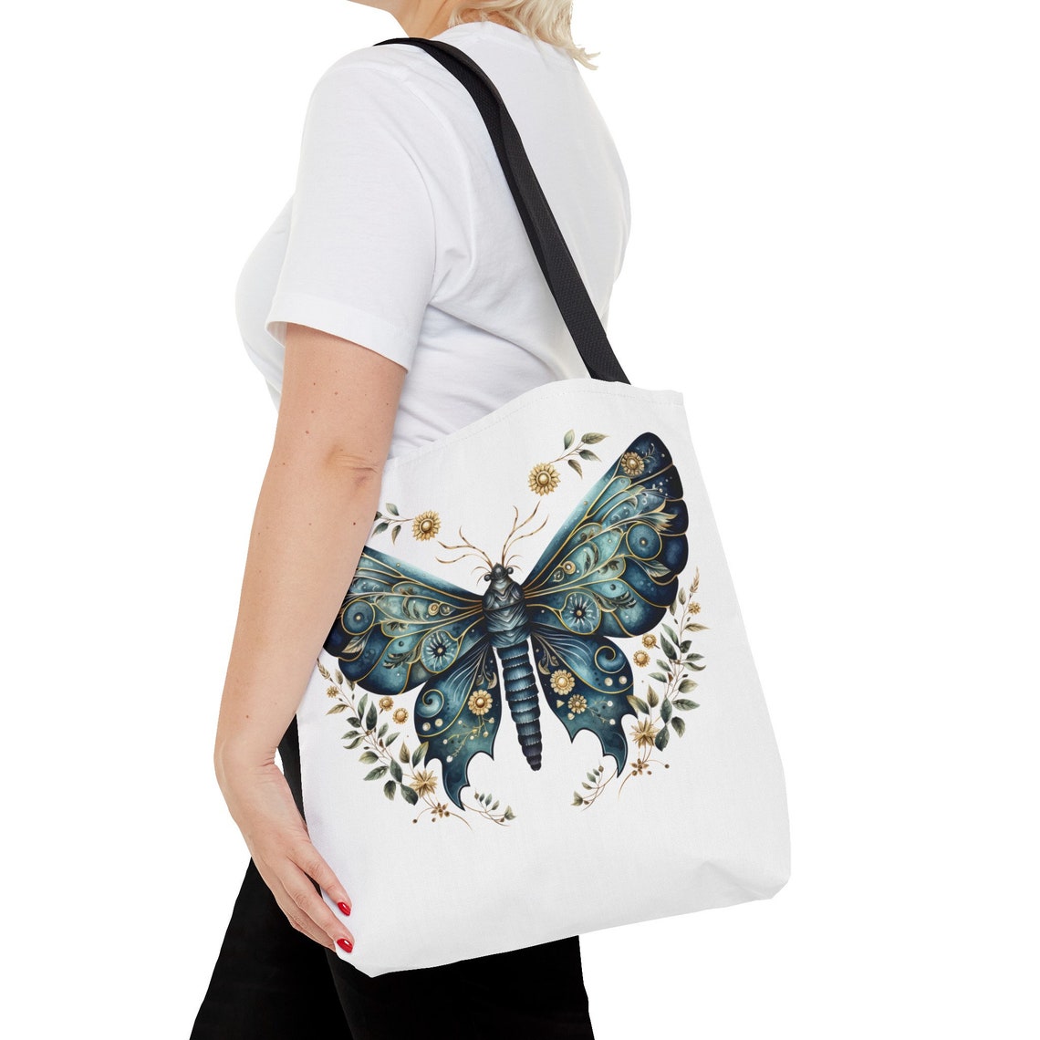 Celestial Moths Tote Bags Celestial and Moody Goblin Core Decor ...