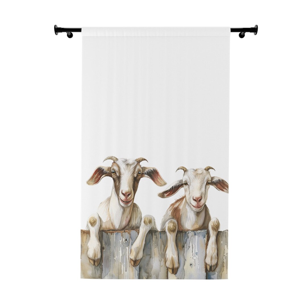 Peeping Goats Window Curtains 1 Panel, Window Decor, House Decor ...