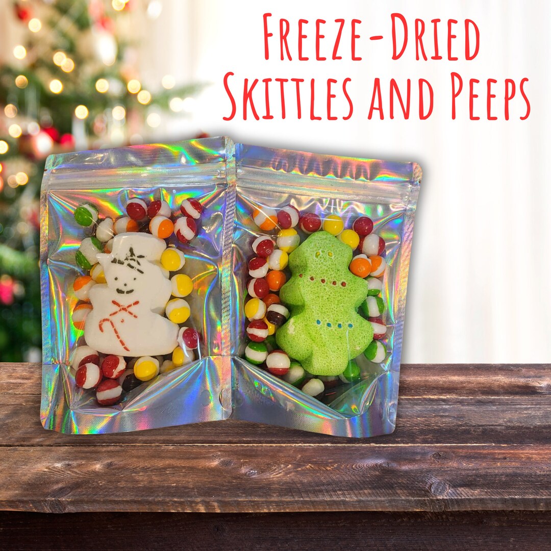 Festive Christmas Freeze-dried Skittles With Marshmallow Shapes ...