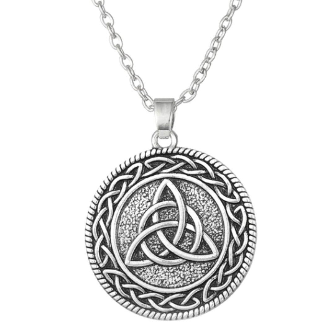 Vintage Round Celtic Trinity Knot Chain Necklace - Etsy