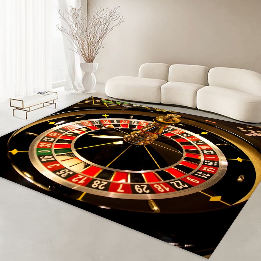 Casino Rug, Casino Roulette Rug, Roulette Rug, Casino Roulette Wheel ...
