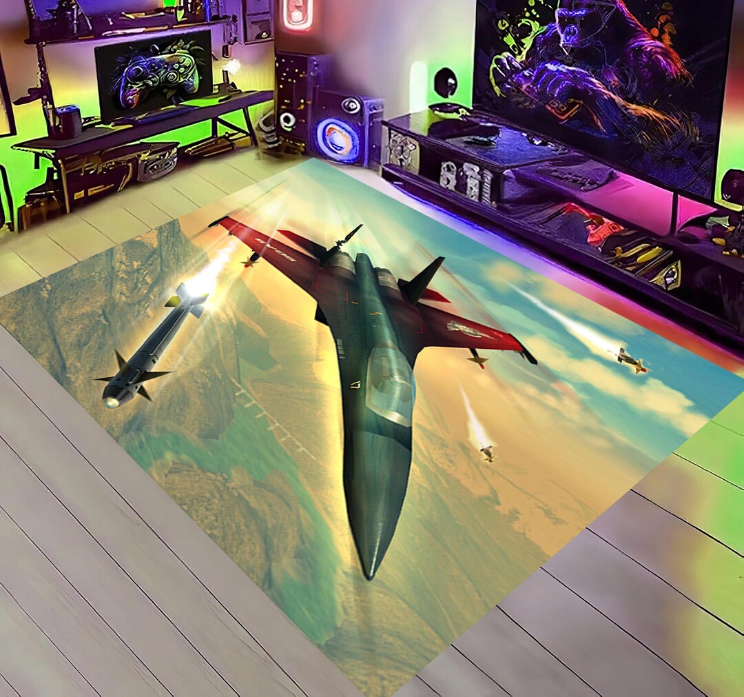 War Plane Rug Airplane Rug Military Aircraft Rug World War - Etsy