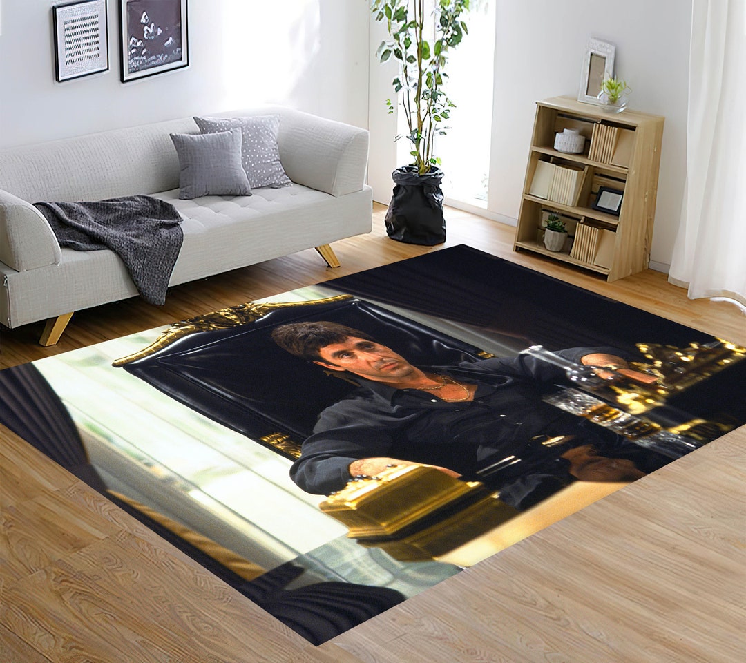 Skarface,scarface Rug, Tony Montana Rug, Customizamble Rug, Home Decor ...