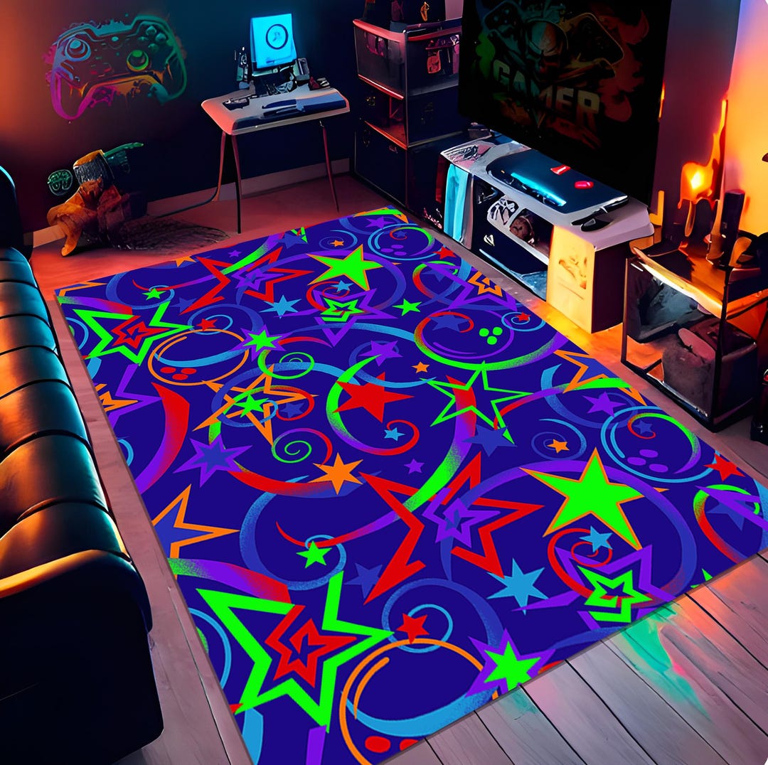 Pacman Rug, Arcade Rug, Pacman Game Rug, Game Rug, Retro Game Rug, Kids ...