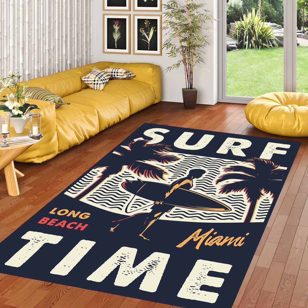 Surfing Rug, Sea Sports Rug, Surf Rug, Surfing Gifts Rug, Surf Theme ...