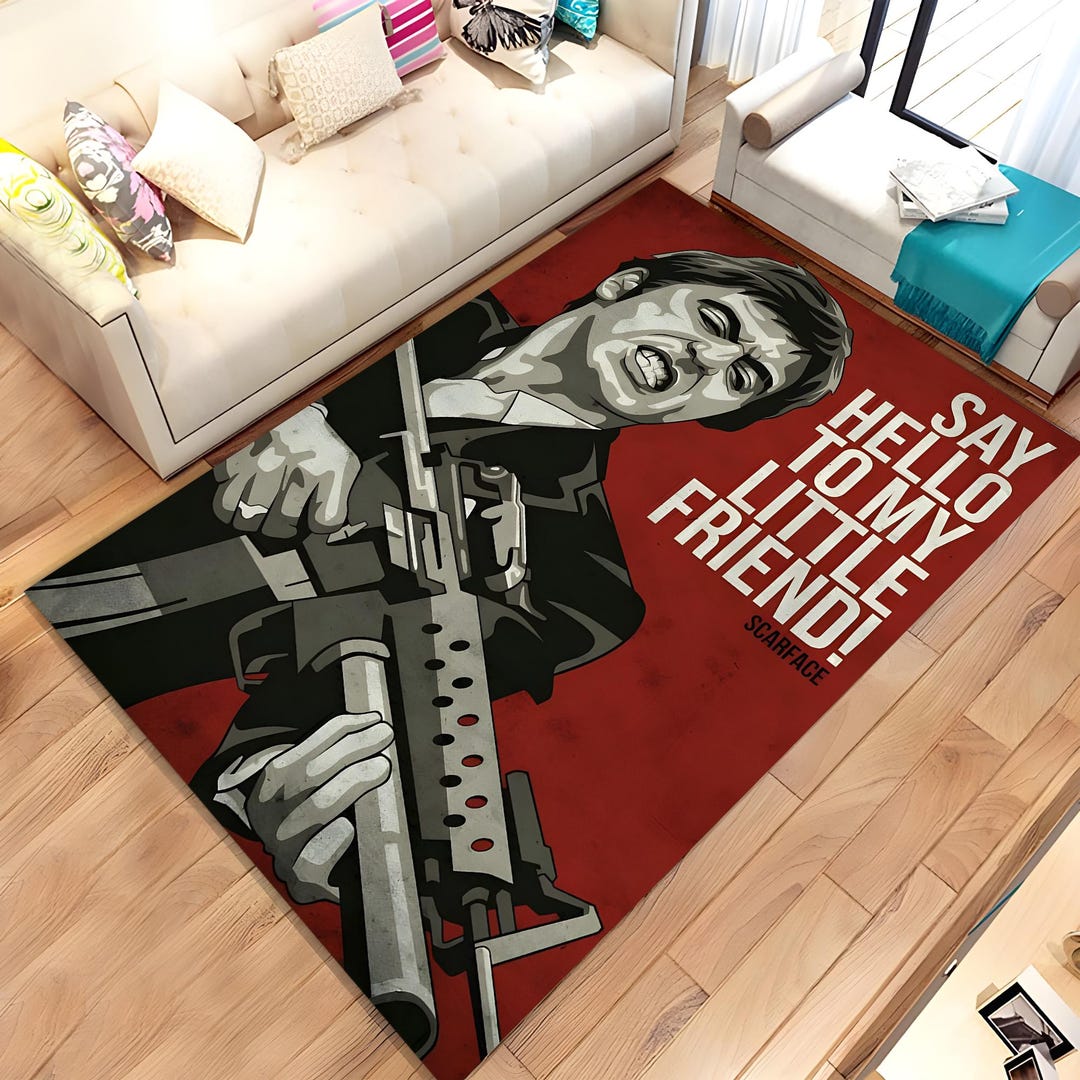 Scarface,scarface Rug, Tony Montana Rug, Customizamble Rug, Home Decor ...
