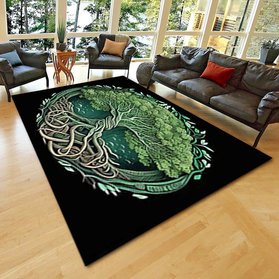 Tree of Life, Tree of Life Rug, Round Rug, Tree of Life Decoration ...