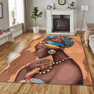African Rug, African Tribe Rug, African Girl Rug, Ethnic Rug, African ...