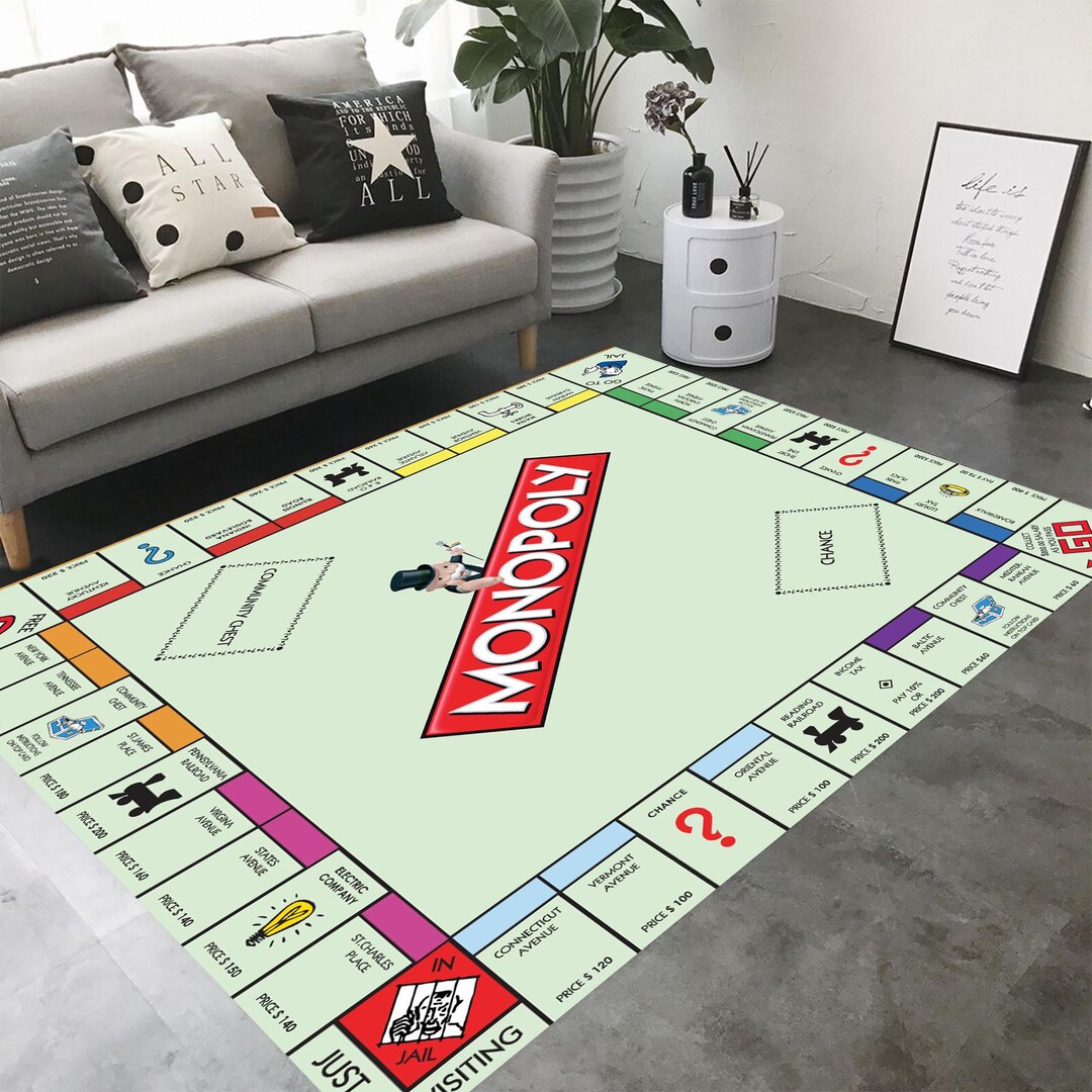 Monopoly Rug, Game Rug, Board Game Rug, Gaming Rug, Game Cards Rugs ...