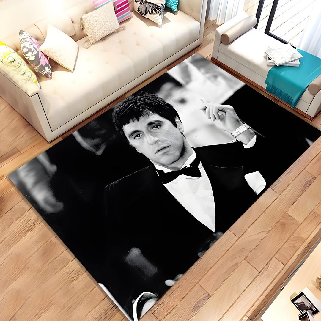 Scarface Rug, Scarface,tony Montana Rug, Customizamble Rug, Home Decor ...