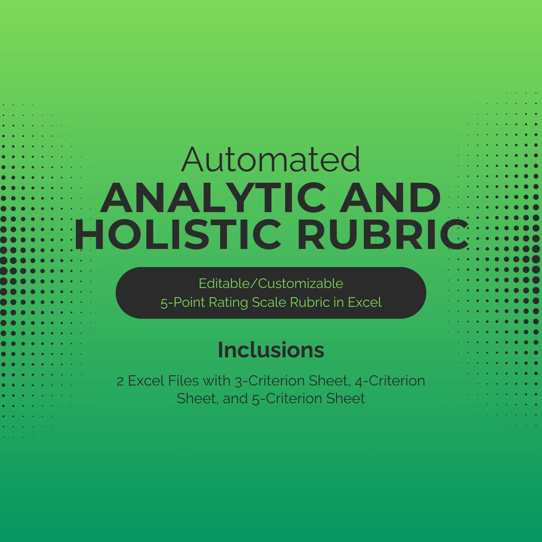 Automated Rubric 5-point Scale Analytic Rubric Holistic Rubric ...