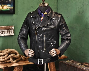 Japanese Biker Leather Jacket - Etsy