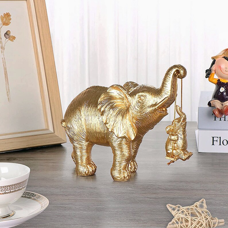 Gold Elephant Swing Thailand Creative Elephant Handicraft - Etsy