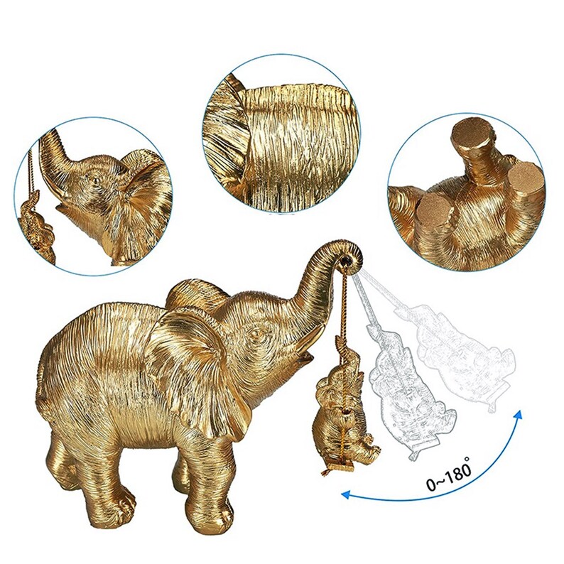 Gold Elephant Swing Thailand Creative Elephant Handicraft - Etsy