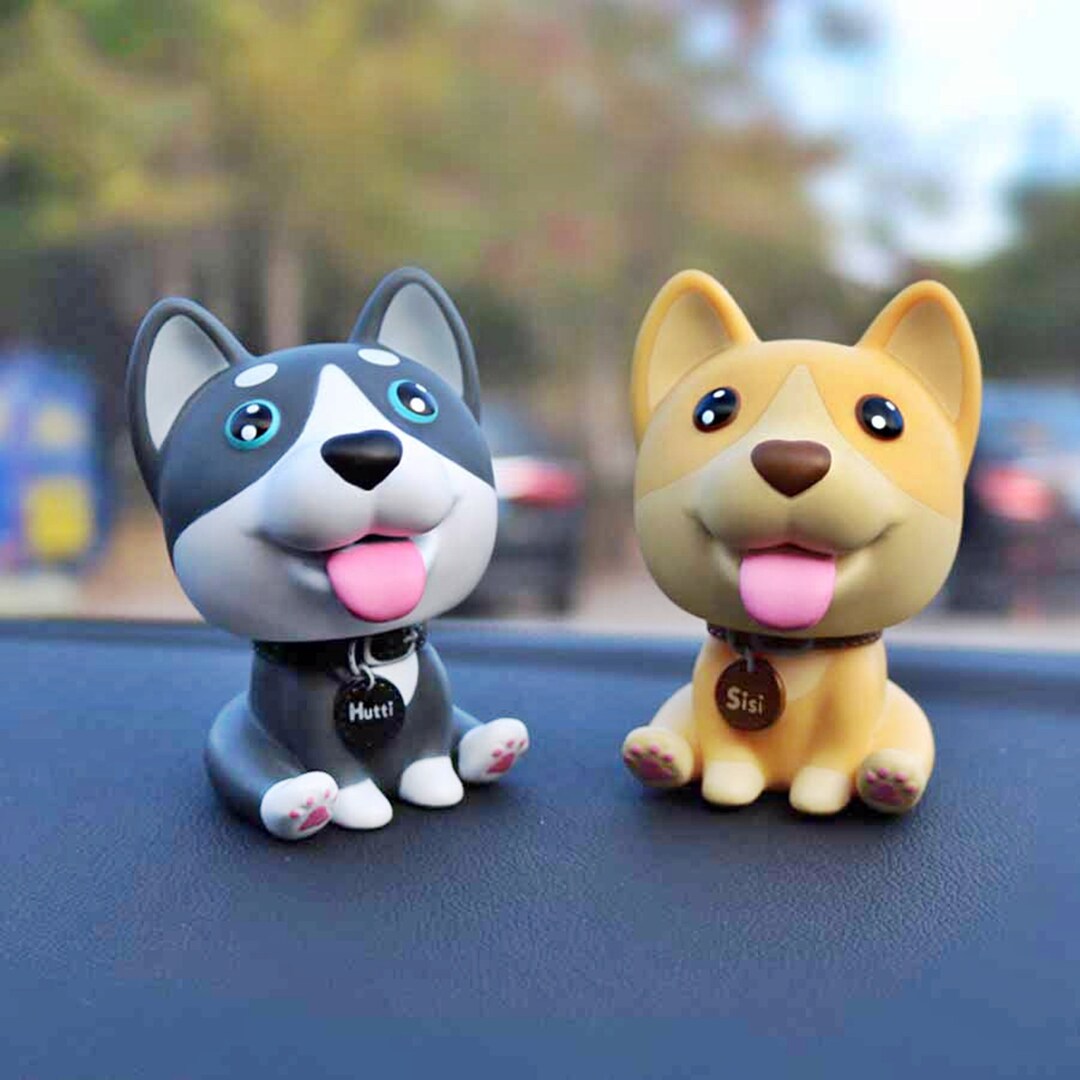 Toy Car Dashboard Dog Toys Bobblehead Shake Head Cute Dog - Etsy