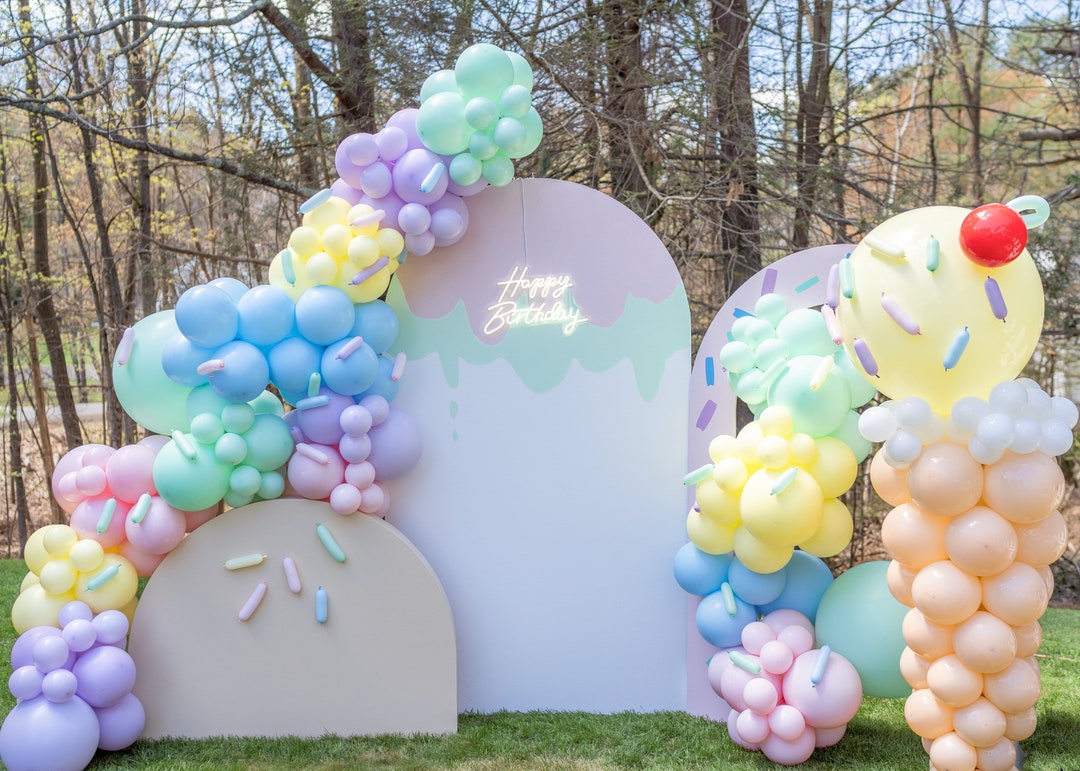 Ice Cream Balloons Sweet Balloon Garland Kit Pastel Balloon Arch Here’s ...