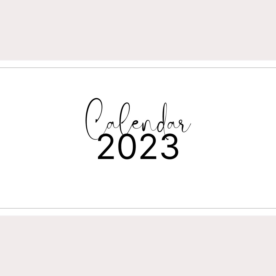 JANUARY 2023 Calendar Printable Minimalist Simple Calendar Etsy