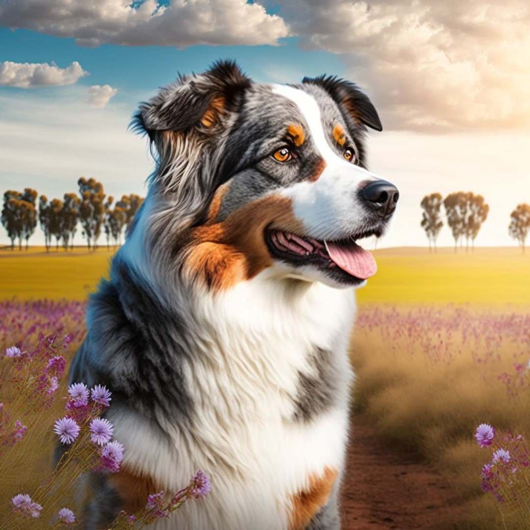 Australian Shephard HD Image for Home Printing or Design - Etsy
