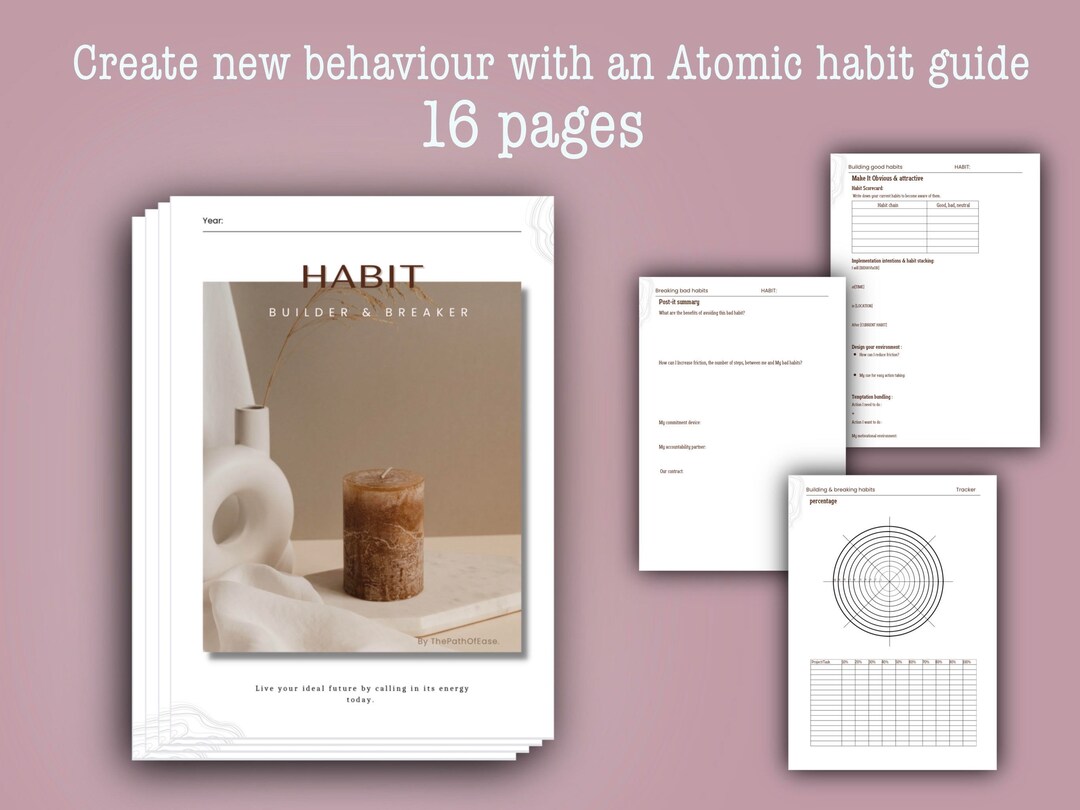 Habit Tracker Habits Builder Habit Breaker Atomic Habits - Etsy