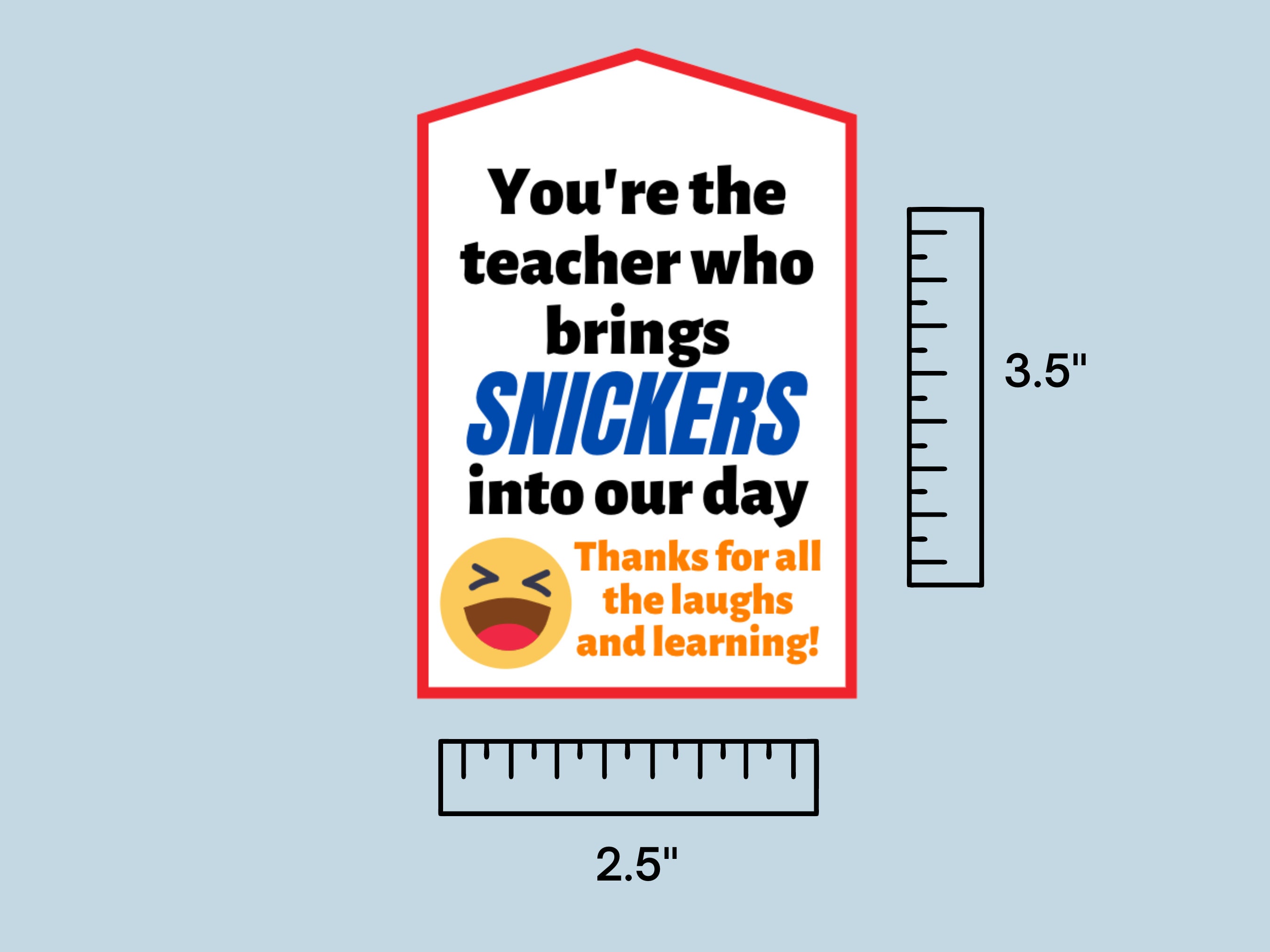 INSTANT DOWNLOAD Teacher Appreciation Candy Gift Tag, Teacher ...