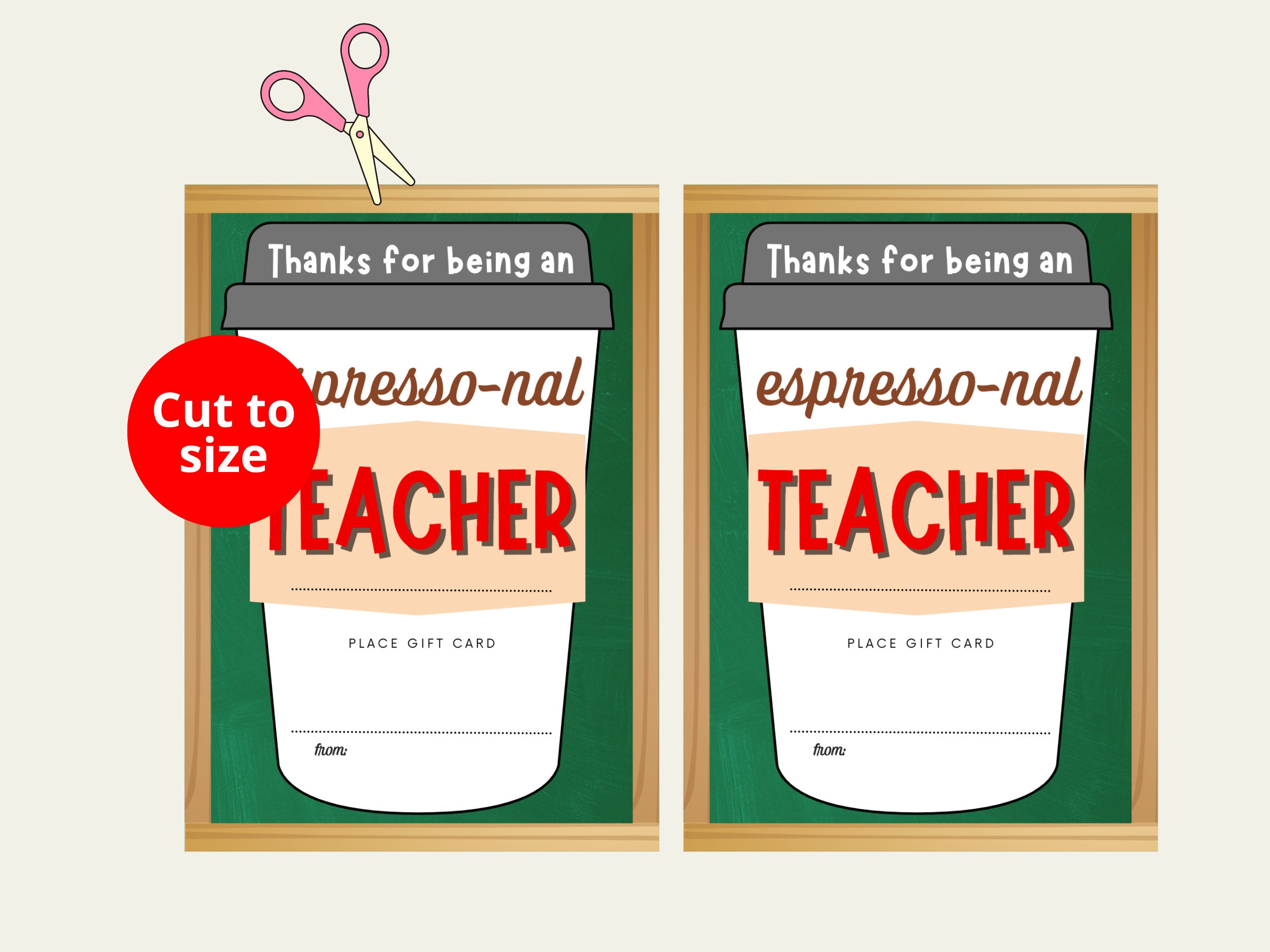 Printable Unique Teacher Appreciation Gift Card Holder - Etsy