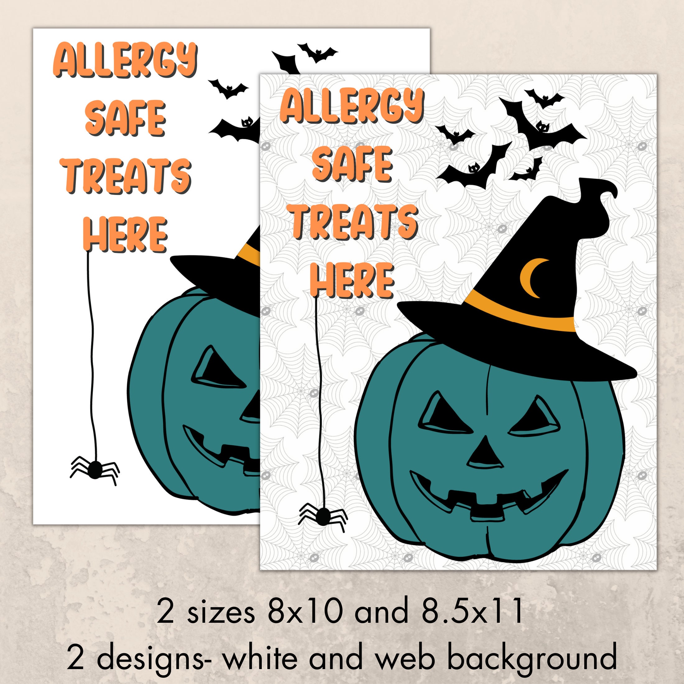 Printable Teal Pumpkin Project Sign, Allergy Friendly Sign, Trick-or ...