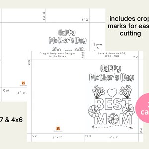 Printable Mother's Day Coloring Card, Gift From Kids, Diy Card - Etsy