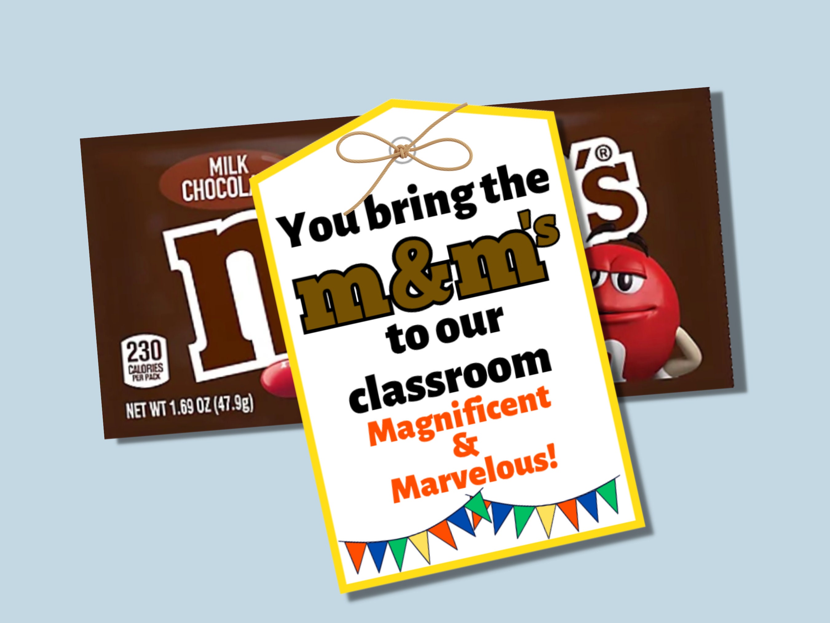 INSTANT DOWNLOAD Teacher Appreciation M&ms Gift Tag, Easy Gift, Teacher ...