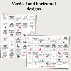 Printable Mindfulness Advent Calendar, 25 Days of Mindfulness - Etsy