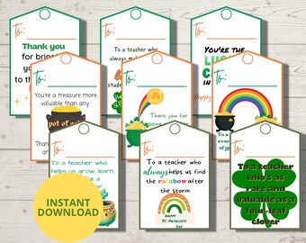 Teacher Appreciation Gift Tag Bundle Printable Thank You Tags for ...