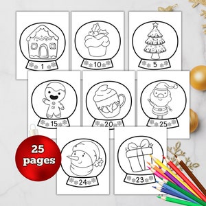 Printable Advent Coloring Pages, Advent Calendar, Christmas Countdown ...