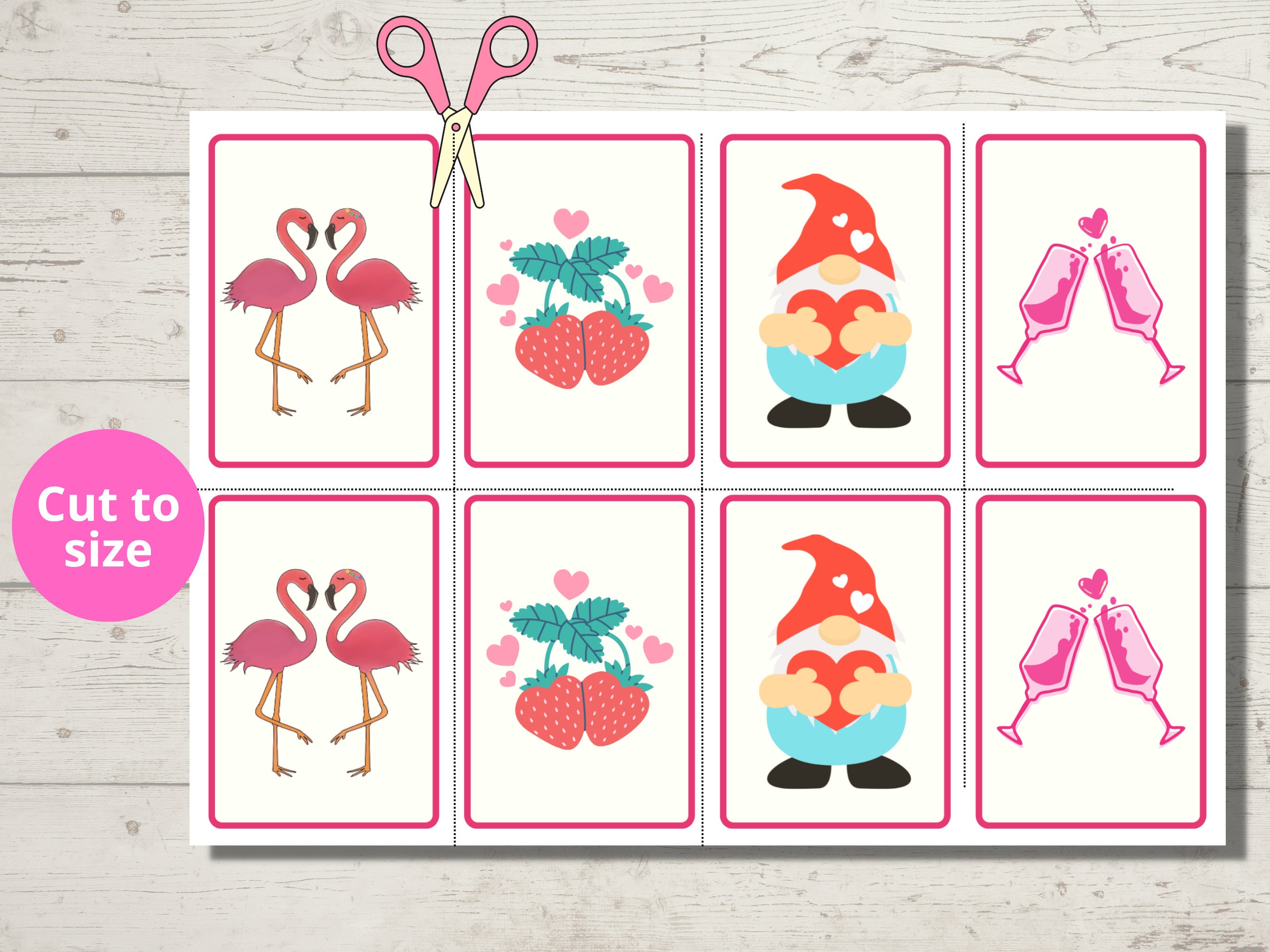 Printable Valentine's Day Memory Matching Game - Etsy