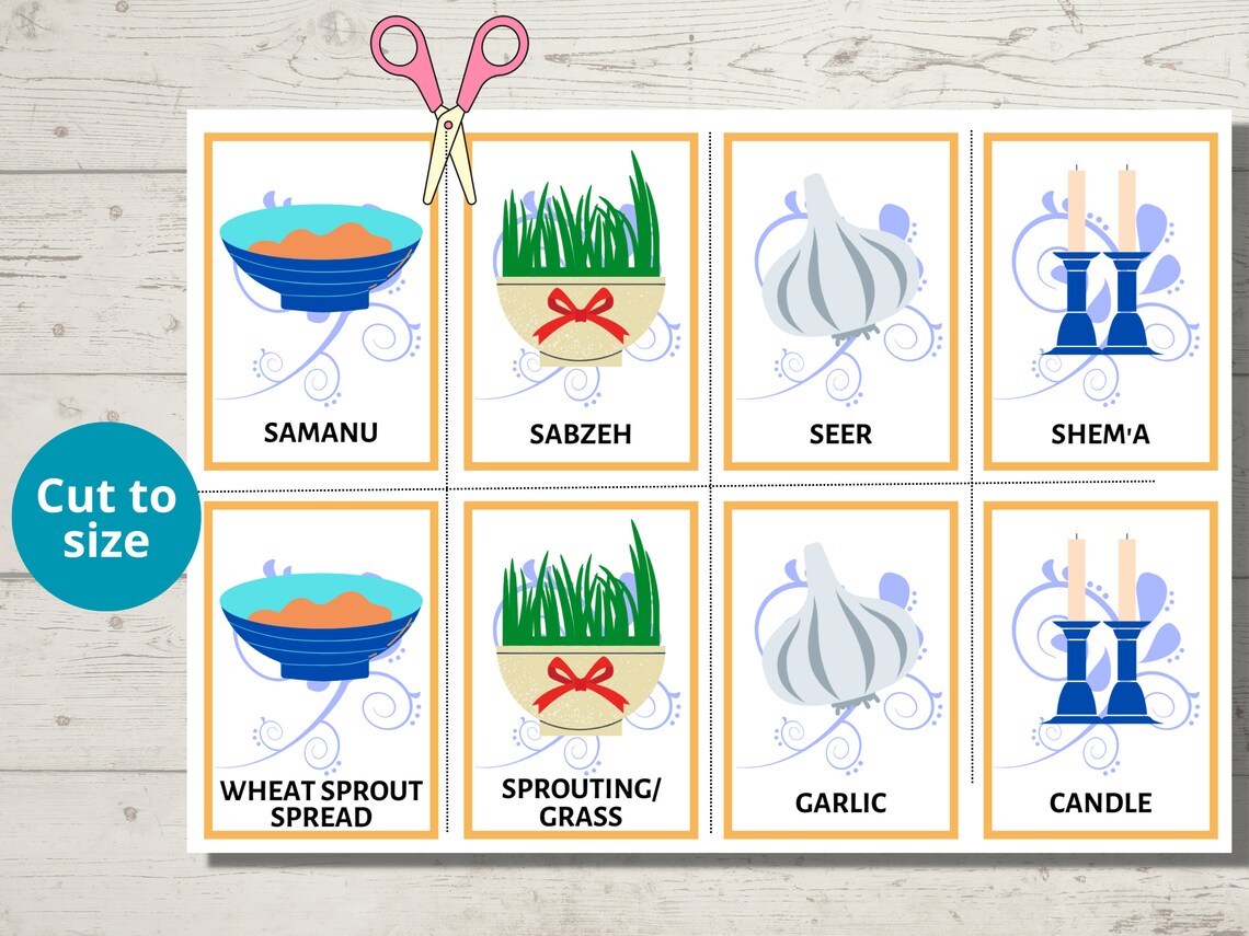 Printable Nowruz Memory Matching Game/flash Cards - Etsy