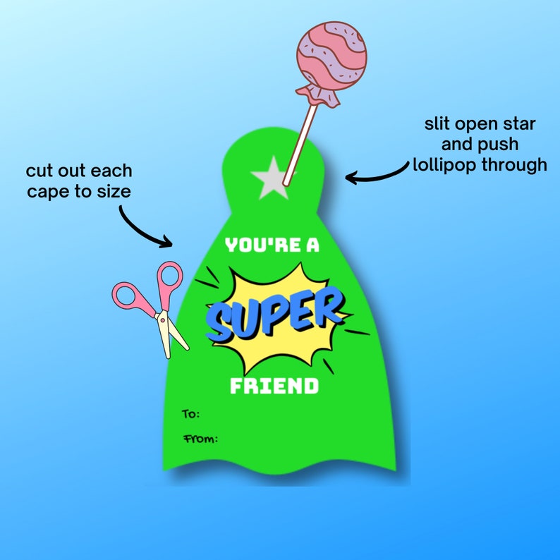 Printable Lollipop Superhero Capes - Etsy